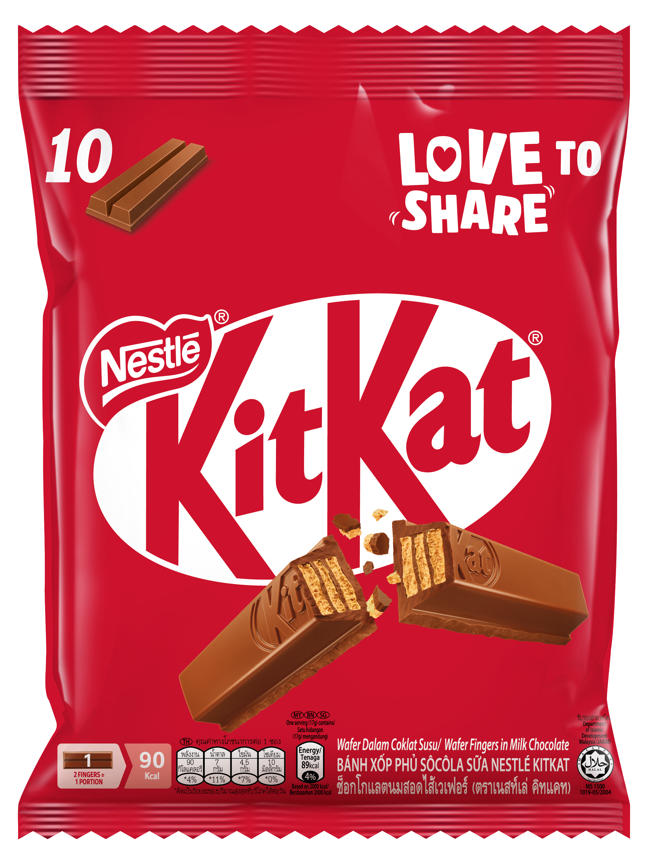 KitKat® 2-Fingers Milk Chocolate Share Pack 12 Pieces